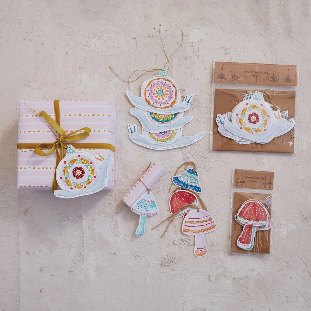 Embroidered Paper Gift Tags – Firefly